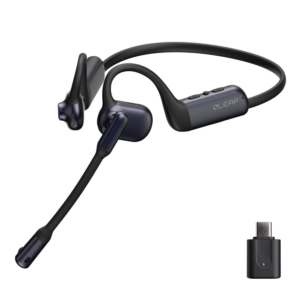 OLEAP P200b Pro ENC 50dB Noise Cancelling Mic Open Ear Headset, Blueto